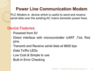 Powerline Communcation For Home Automation | PPTX