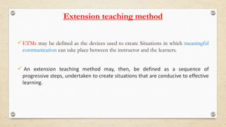extension teaching | PPTX