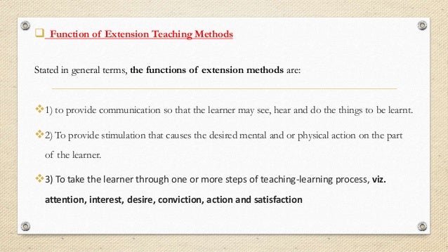 extension teaching