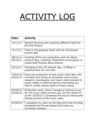 Extended Project: Management | DOCX | Video Production | Content Production