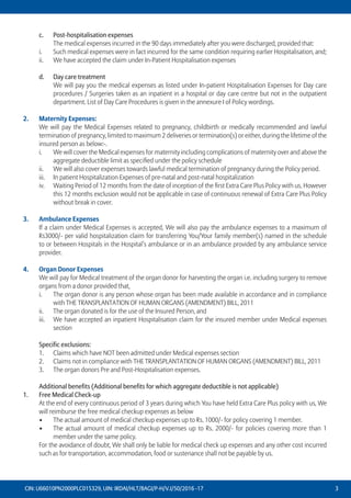 Extra Care - Extended Health Cover Health Insurance Plan - Bajaj ...