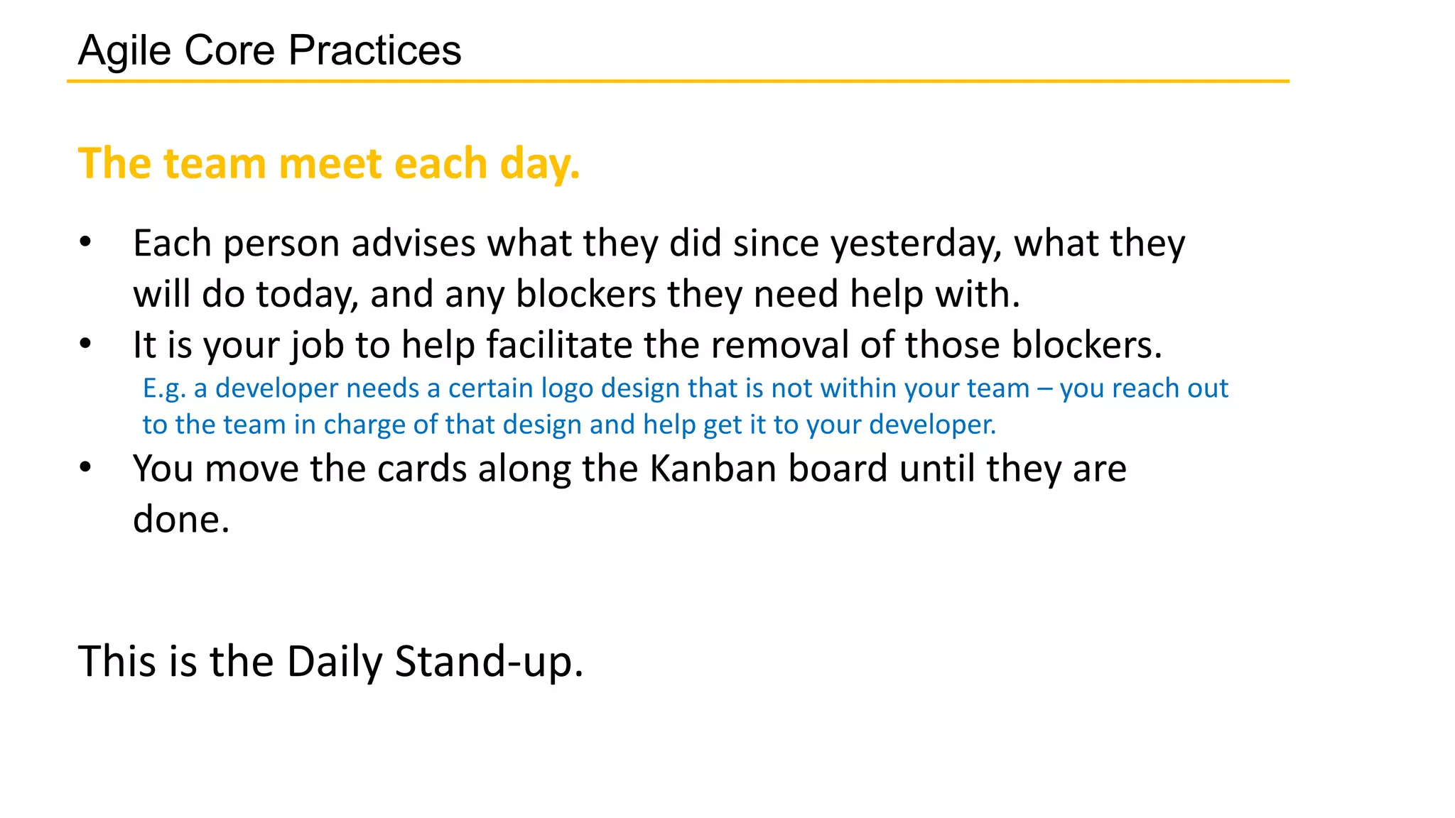 Agile Scenarios Core Practices Ppt