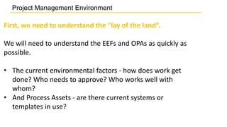 Scenario - The Project Management Environment | PPT