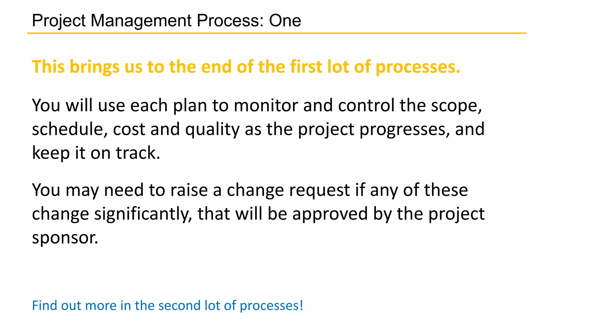 Scenario - Project Management Processes | 1 of 2 | PPTX