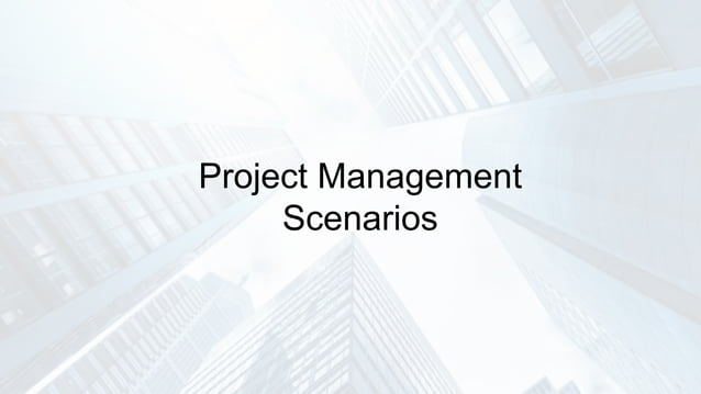 Scenario - Project Management Processes | 1 of 2 | PPT | Free Download