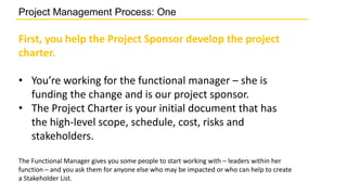 Scenario - Project Management Processes | 1 of 2 | PPTX