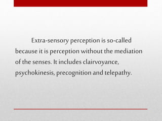 Extra-Sensory Perception (ESP) | PPTX
