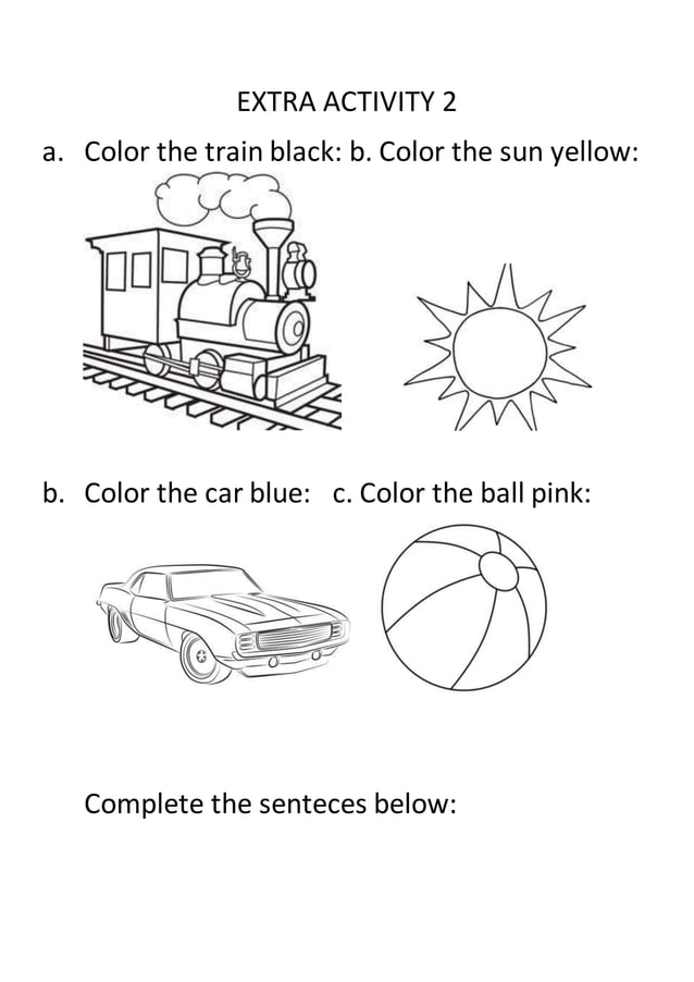 Extra activity for kids 4 | DOCX