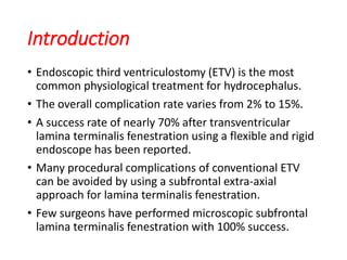 Journal Club - Extra axial Endoscopic Third Ventriculostomy.pptx