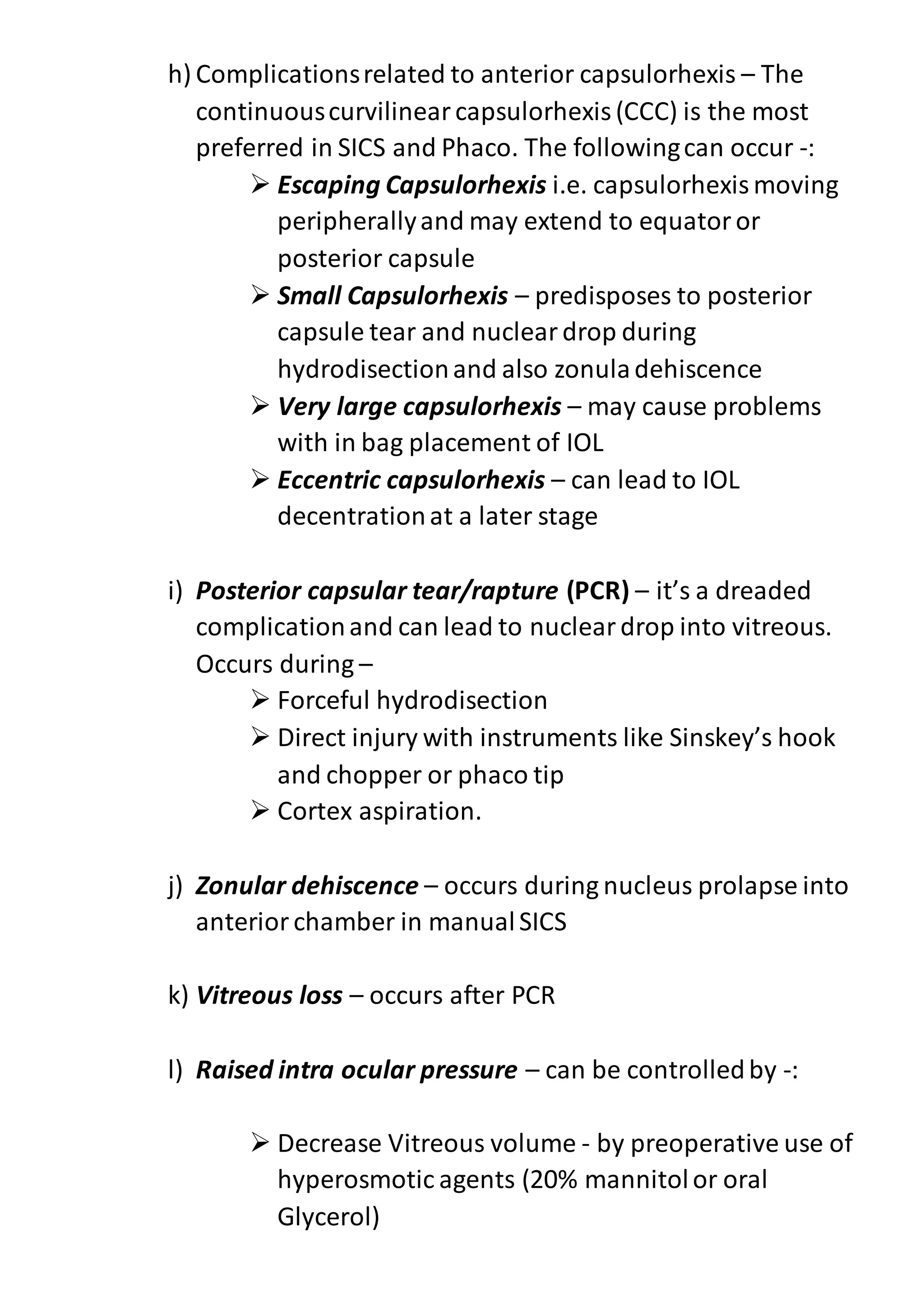 Extracapsular Cataract Extraction Docx Eye And Vision Conditions Diseases And Conditions