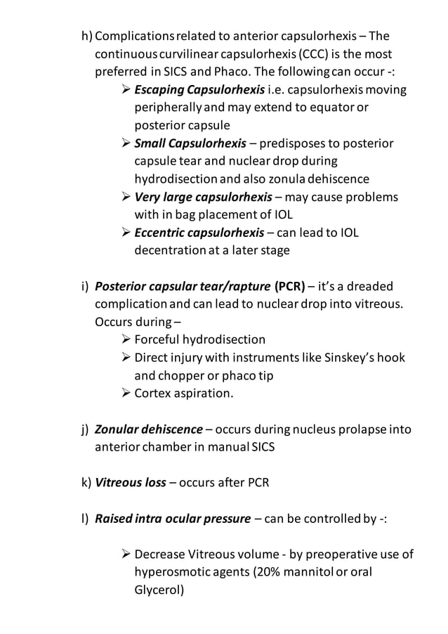 Extracapsular Cataract Extraction Docx Eye And Vision Conditions
