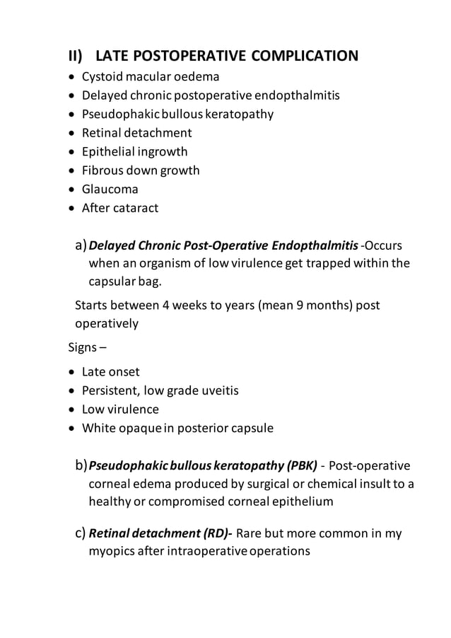 Extracapsular Cataract Extraction Docx Eye And Vision Conditions
