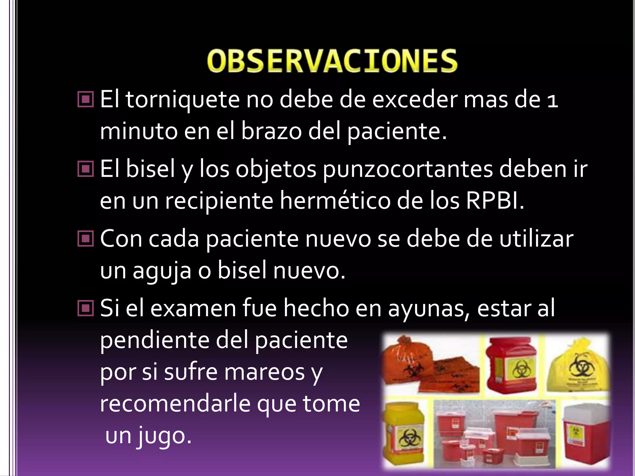 Extracción de sangre por punción venosa | PPT