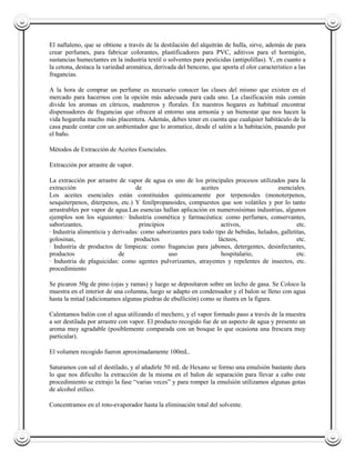 Extraccion de aceites naturales por arrastre de vapor | DOCX