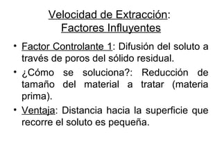 Extraccion solido liquido | PPT
