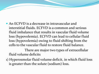 Extracellular fluid volum deficit | PPTX