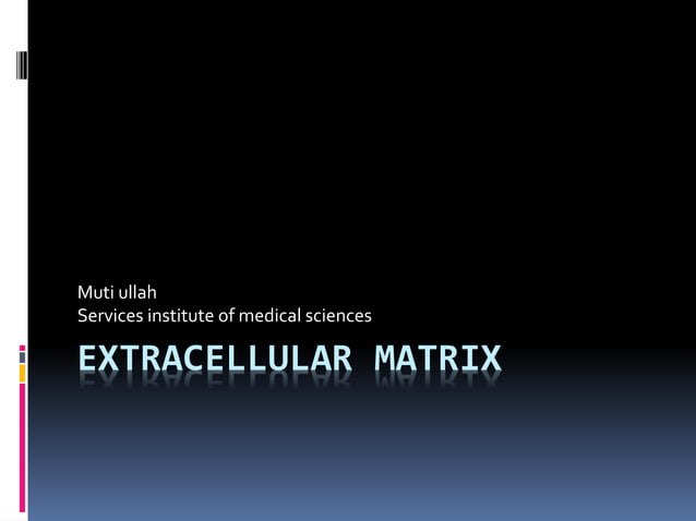 Extracellular matrix and GAGS | PPTX