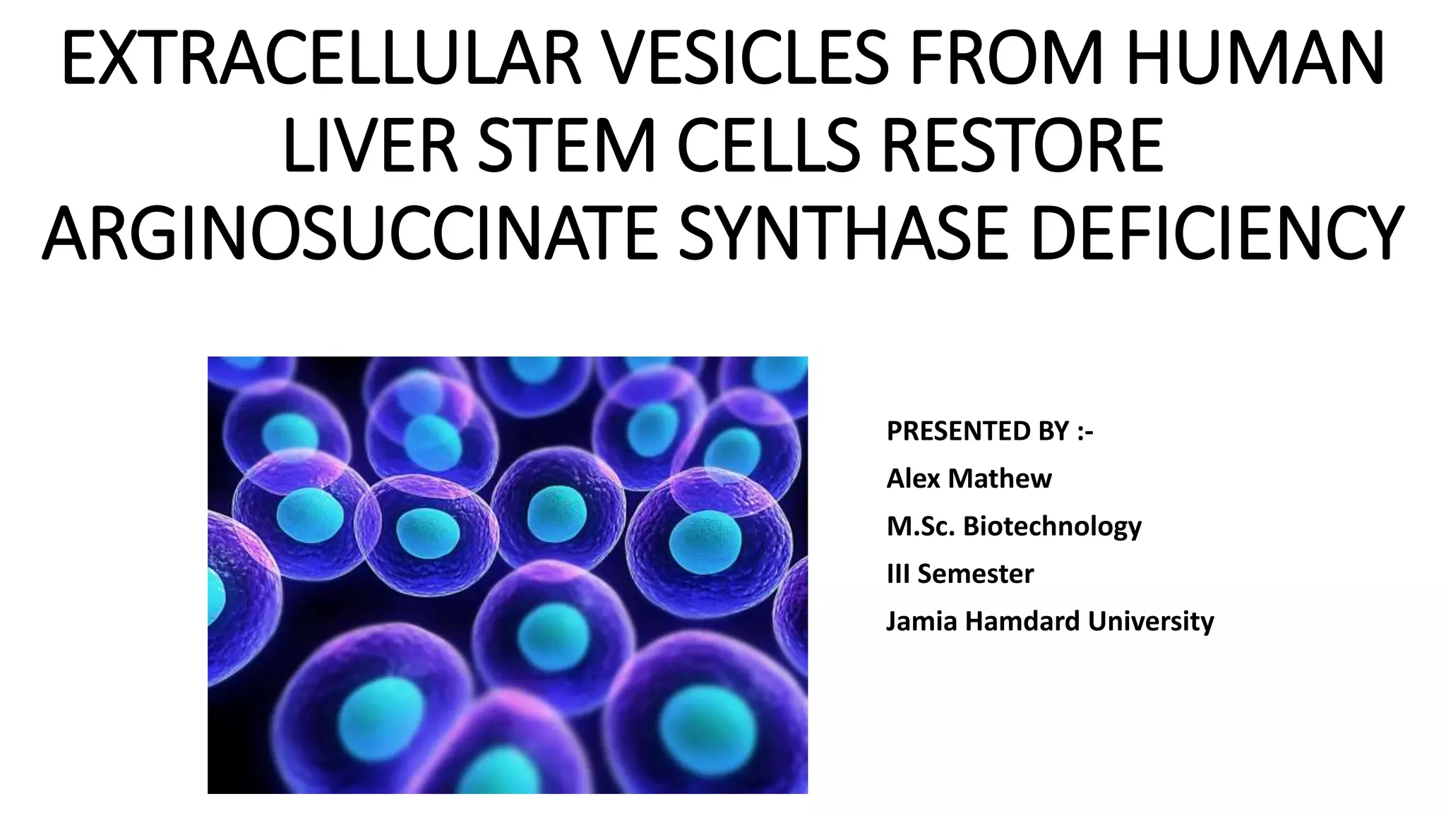 Extracellular vesicles from human liver stem cells restore ...