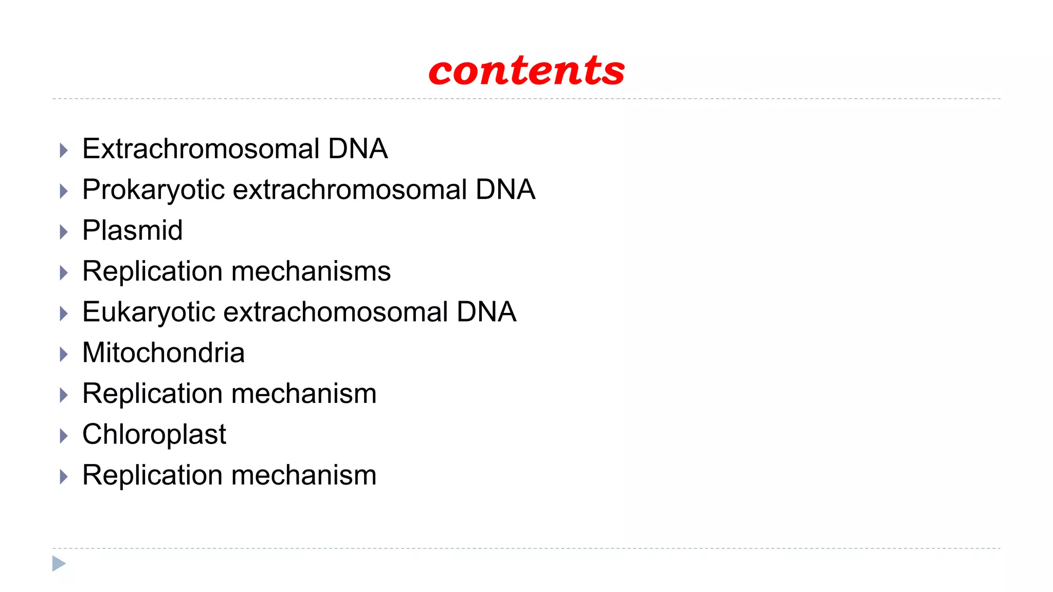 Extrachromosomal replication of DNA | PPTX