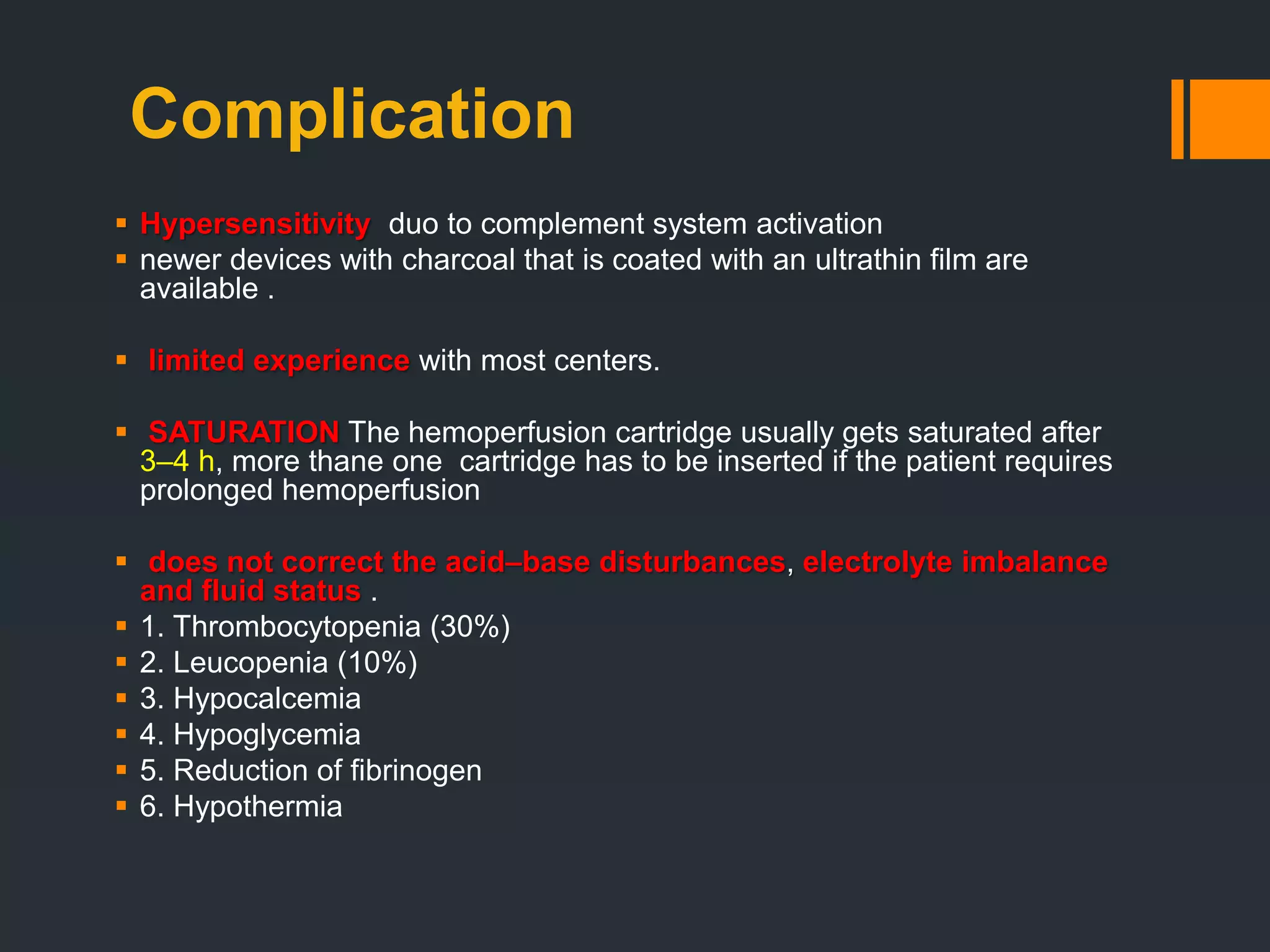 Extracorporeal drugs overdose &toxin removal in icu | PPTX