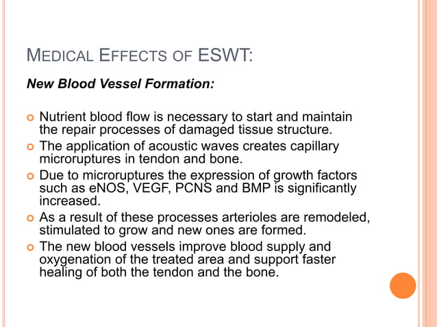 Extracorporeal shockwave therapy (eswt) | PPTX