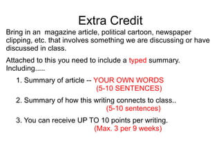 Extra credit | ODP