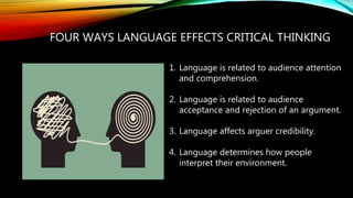 Language and Critical Thinking | PPT