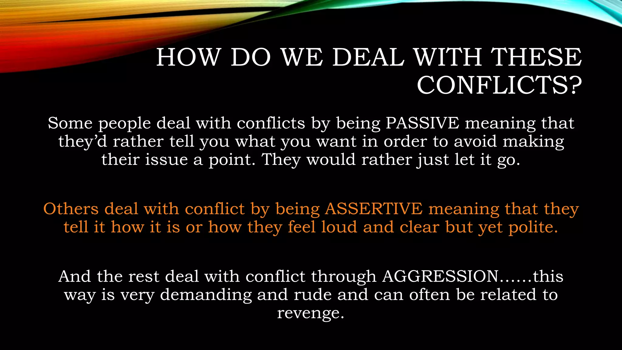 Conflicts And Arguments | PPTX