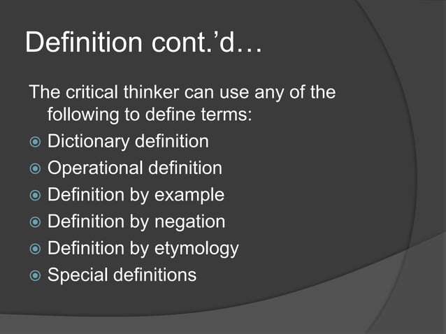 Language and Critical Thinking | PPT
