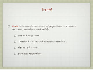 Truth Vs. Validity | PDF