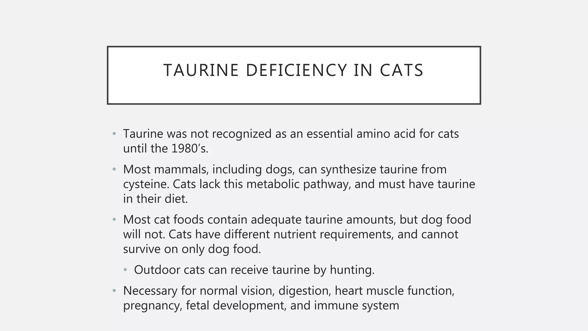 Taurine Deficiency Case Study | PPTX