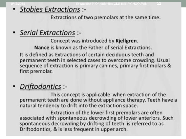 Extracrtion in orthodontics | PPT