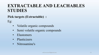 Extractable and leachables | PDF