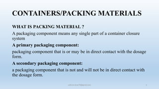 Extractable and leachables | PDF