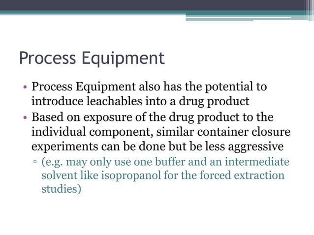Extractables And Leachables Testing Pptx Chemistry Science