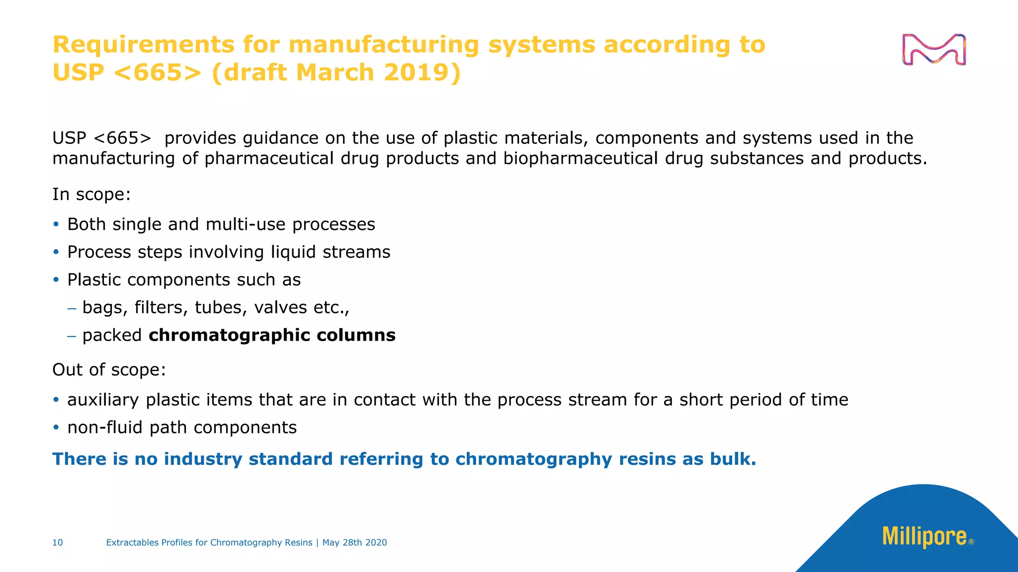 Extractables profiles for chromatography resins - adapted approach of ...