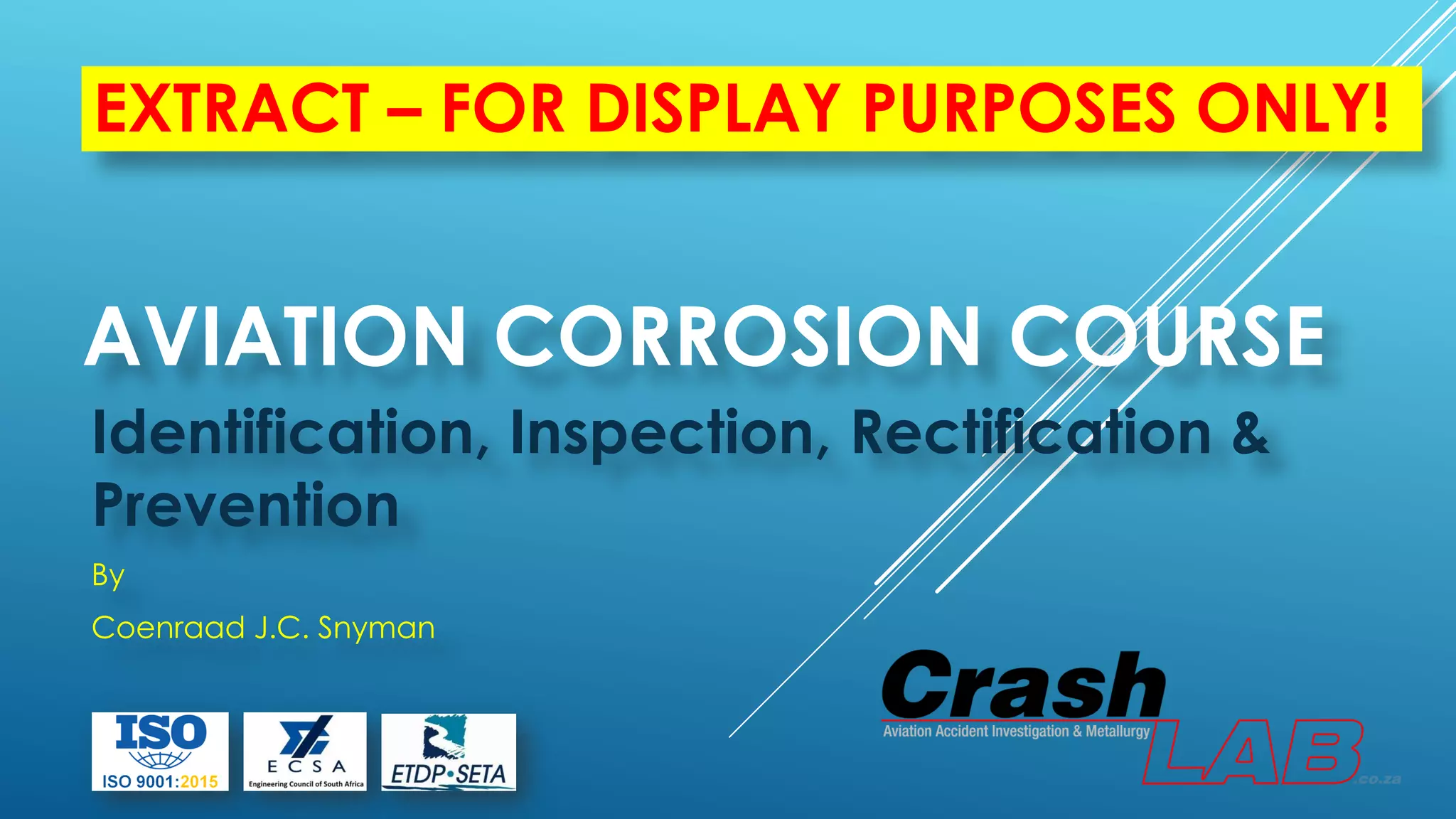 Extract CrashLAB Aviation Corrosion Control Course | PDF | Aviation Industry | Industries