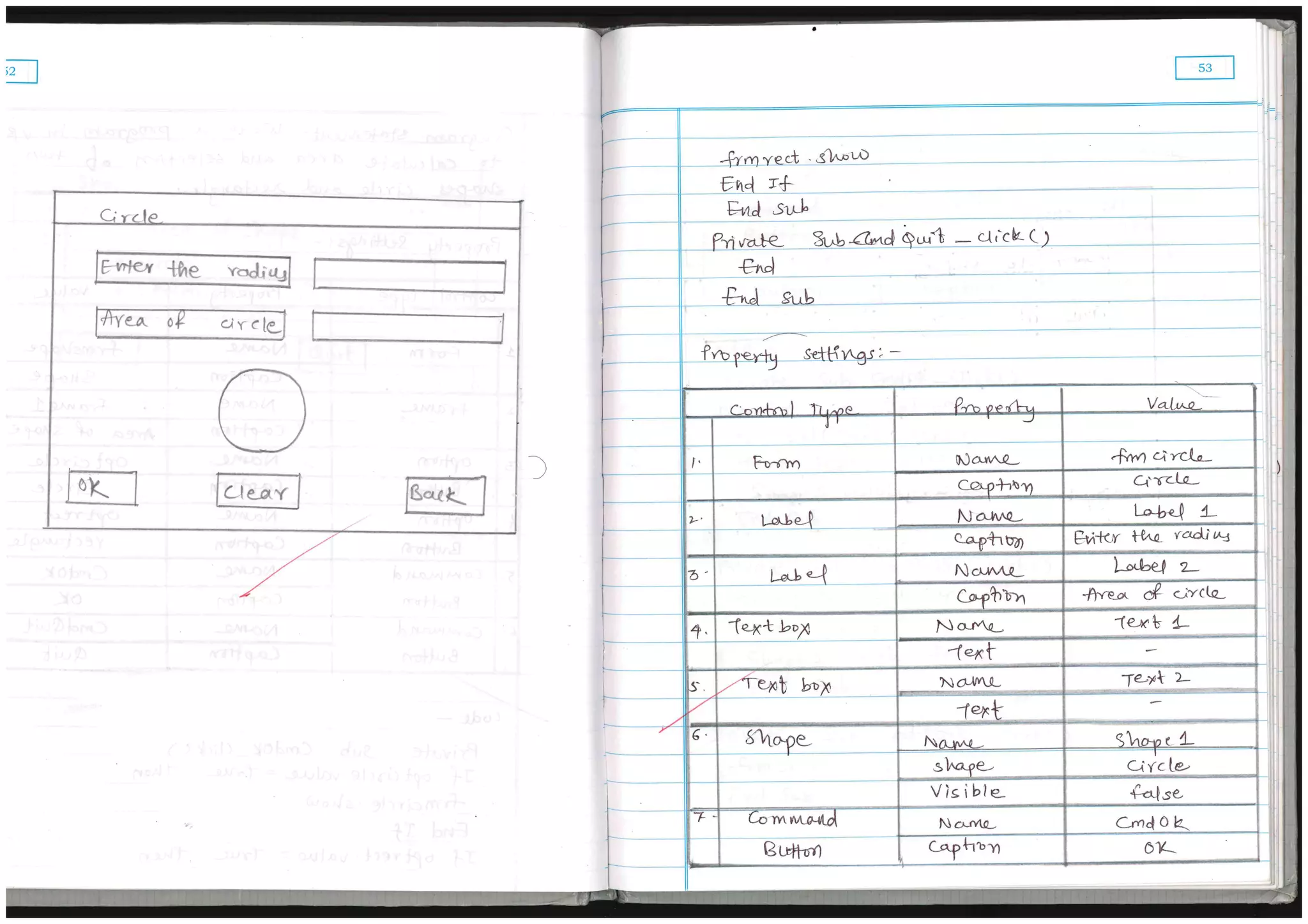 Calculation of Area of Circle and Rectangle | PDF