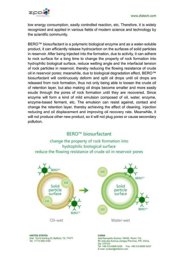 (EOR/MEOR/BERO) BERO™ biosurfactant technology introduction 1 | PDF
