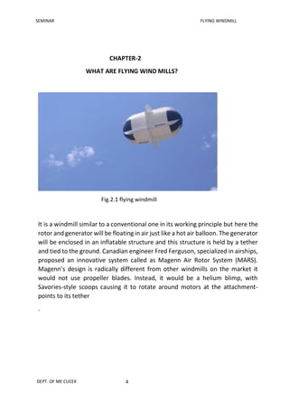 Flying Windmill Seminar Report | PDF