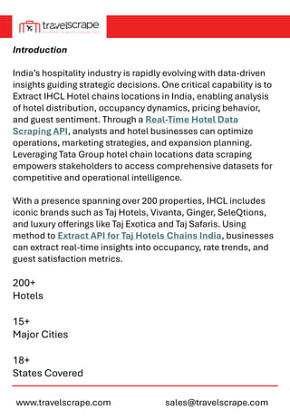 Extract IHCL Hotel chains locations in India | PDF