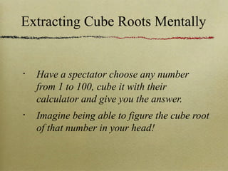 Extracting Cube Roots Mentally | PPT