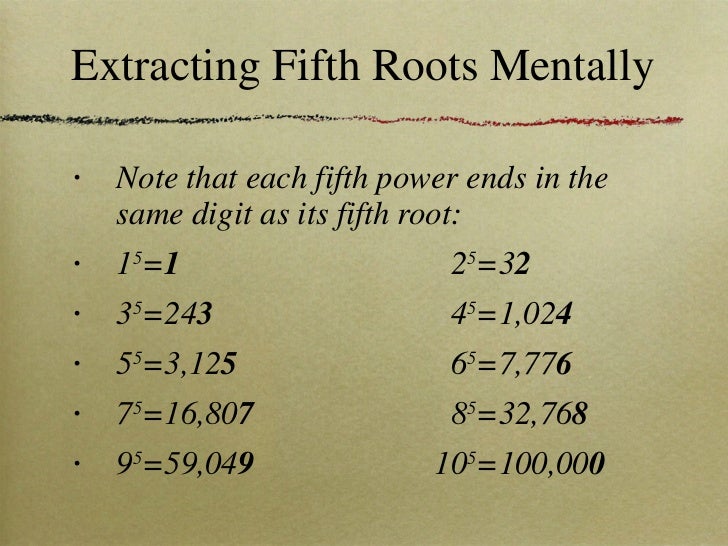 Extracting Fifth roots mentally 15291 extracting-fifth-roots-mentally-15291