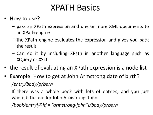 Extracting Data From Xml Ppt