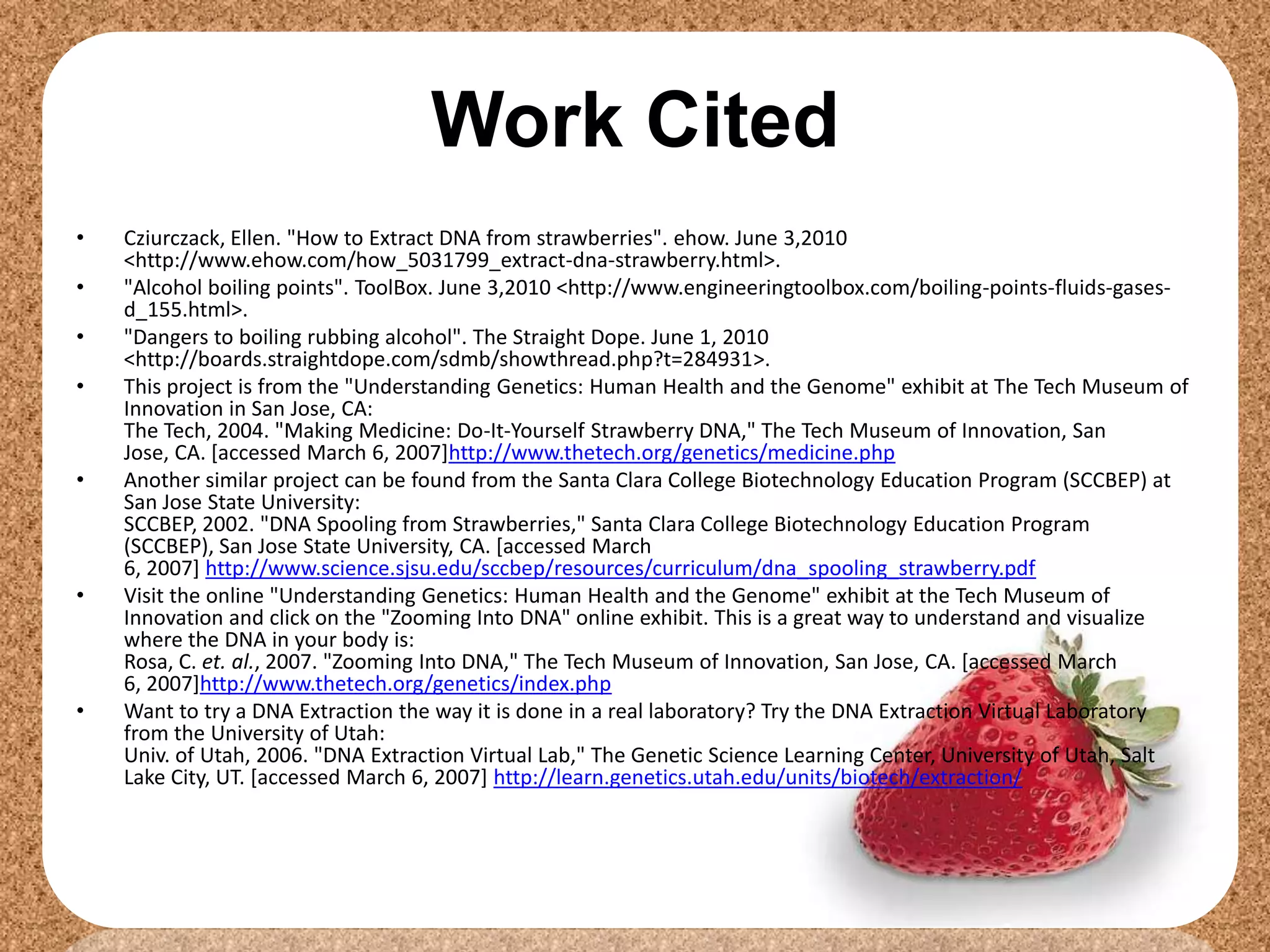 Extracting DNA from strawberries | PPTX