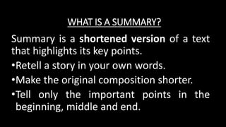 Extracting Information from a Text Using a Summary.pptx