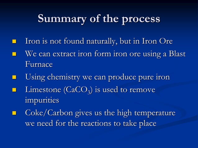 Extracting iron ppt.ppt | Chemistry | Science