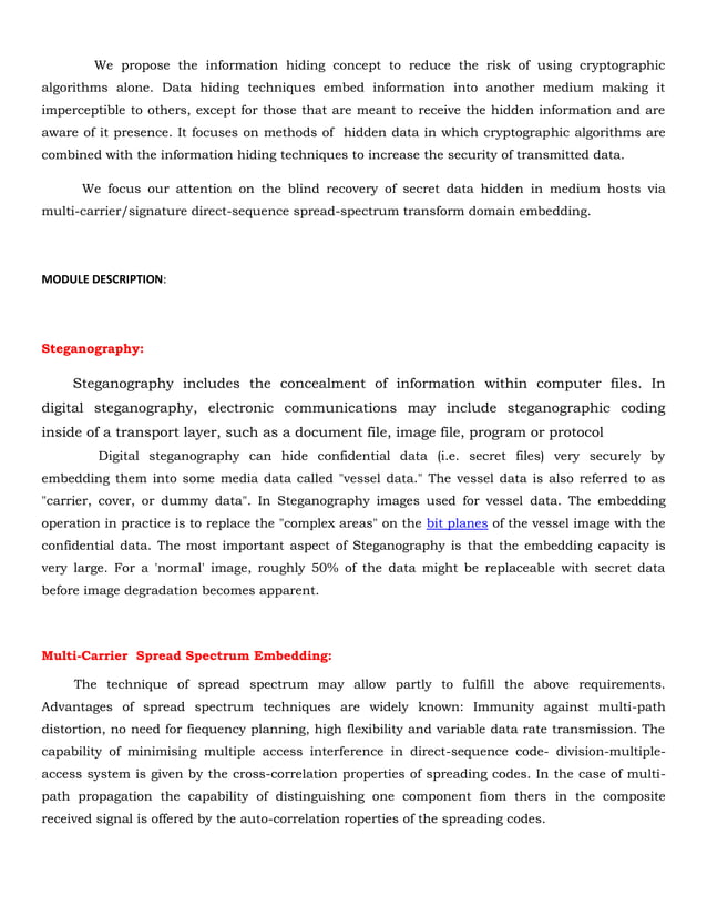 Extracting spread spectrum hidden | DOCX | Internet | Computing
