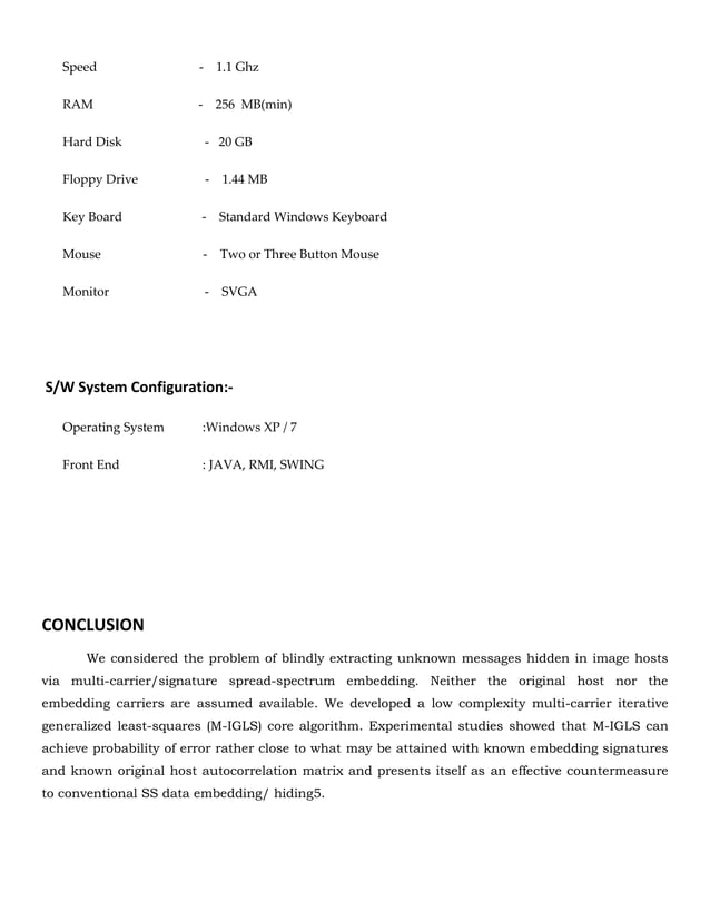 Extracting spread spectrum hidden | DOCX | Internet | Computing