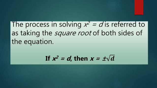 Extracting the root | PPTX | Physics | Science
